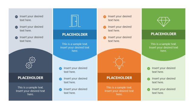 Customizable 4-Item Infographic Wavy Concept Slide - SlideModel