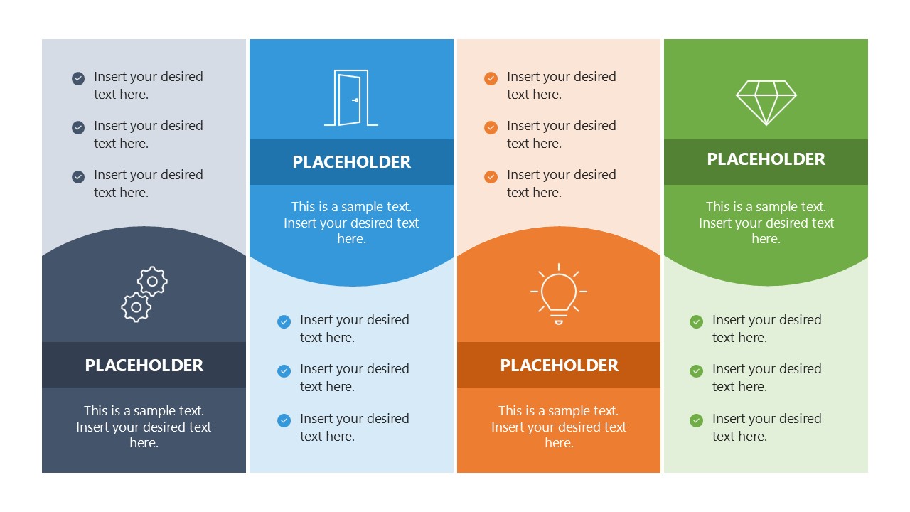 4-Item Infographic Wavy Concept PowerPoint Template