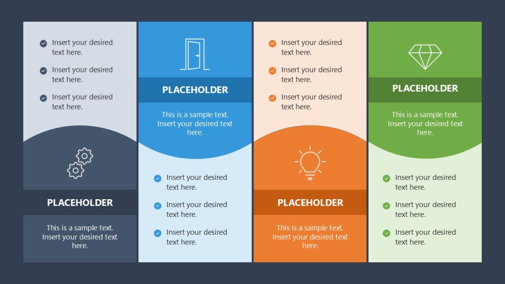 4-Item Infographic Wavy Concept Slide Layout - SlideModel