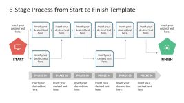Editable 6-Stage Process From Start to Finish Diagram - SlideModel