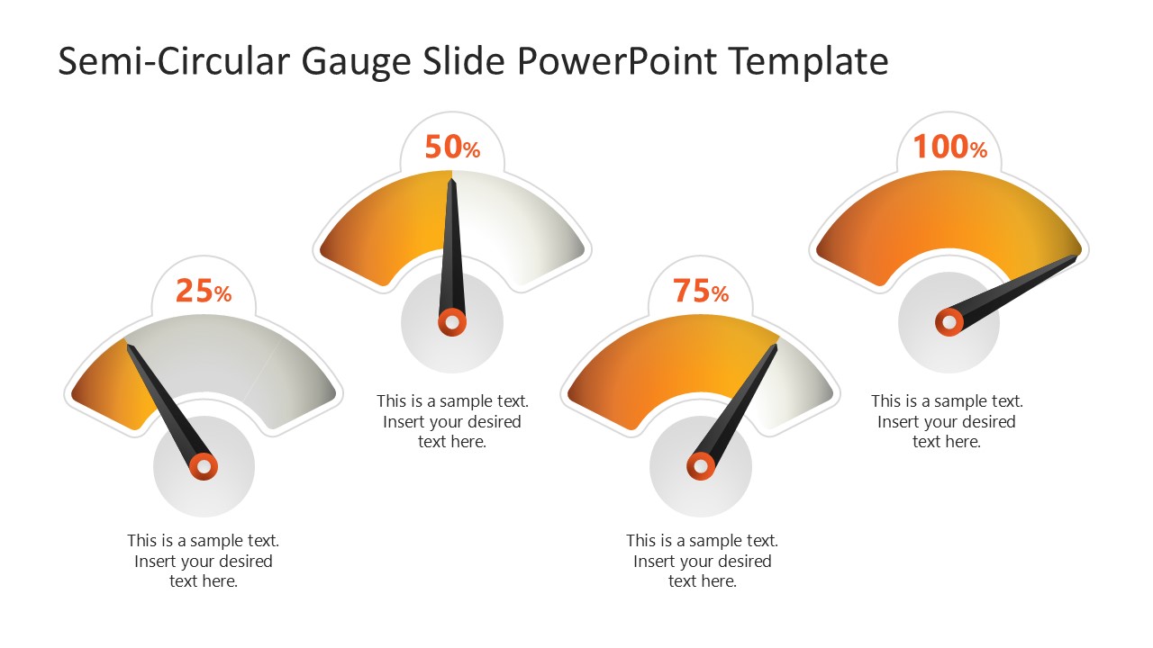 Semi-Circular Gauge Slide PowerPoint Template