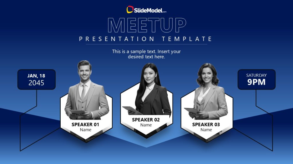 Editable Meetup PowerPoint Template - SlideModel