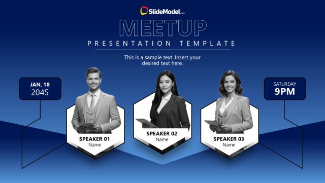 Editable Meetup PowerPoint Template - SlideModel