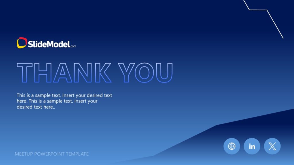 Thank You Slide - Business Meetup PowerPoint Template - SlideModel
