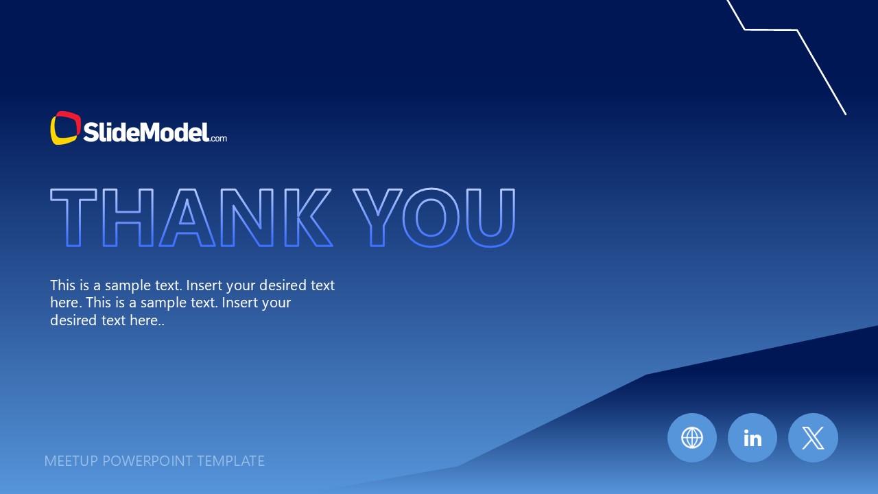 Thank You Slide - Business Meetup PowerPoint Template - SlideModel