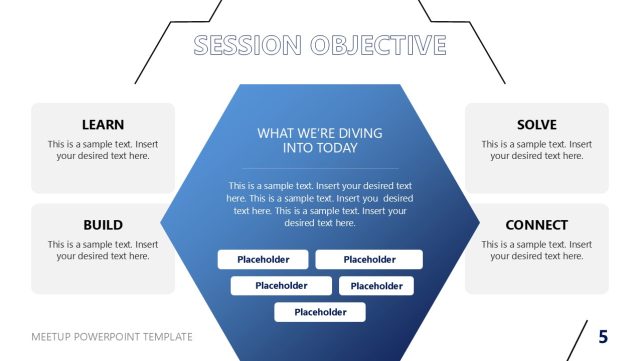 Editable Session Objective Slide - Meetup PPT Template - SlideModel