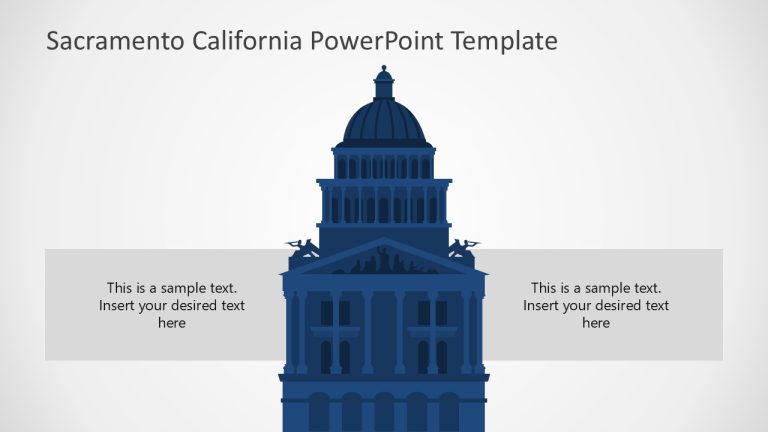 Sacramento California Template Slide with City Tower - SlideModel