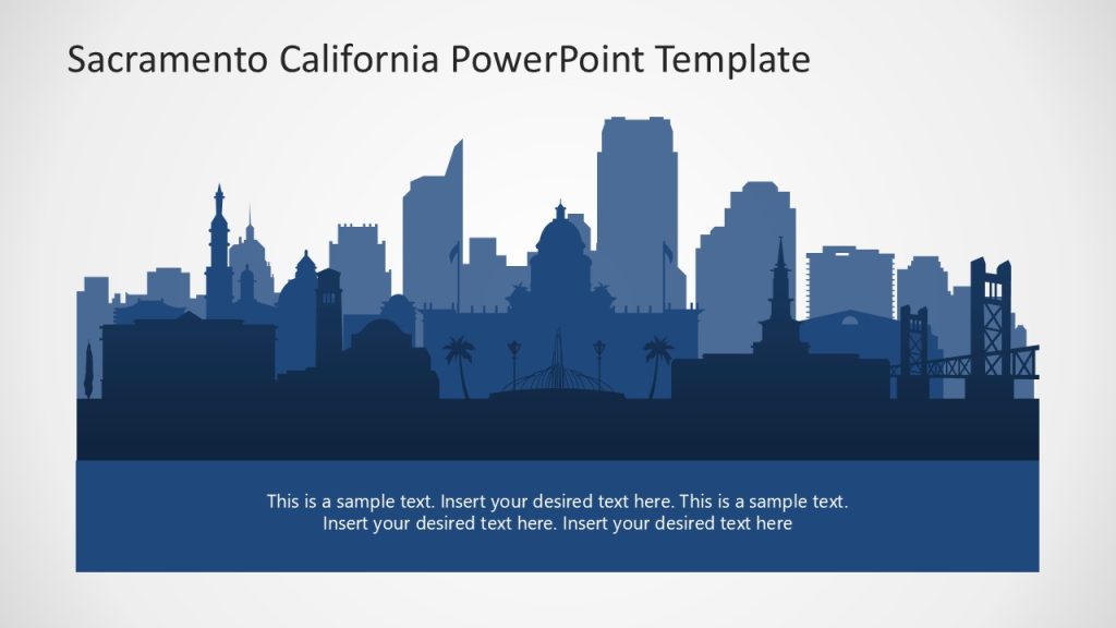 Sacramento California Template Slide for City View Presentation ...