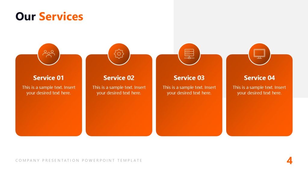 Our Services Discussion Slide - Light Company Profile Template - SlideModel