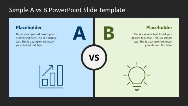 Simple A vs B Template for PowerPoint - SlideModel