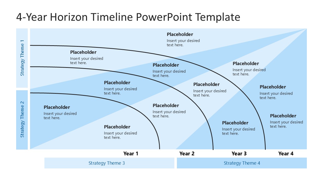 4-Year Horizon Timeline PowerPoint Template