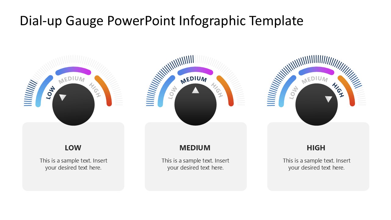 Dial-up Gauge Infographic PowerPoint Template