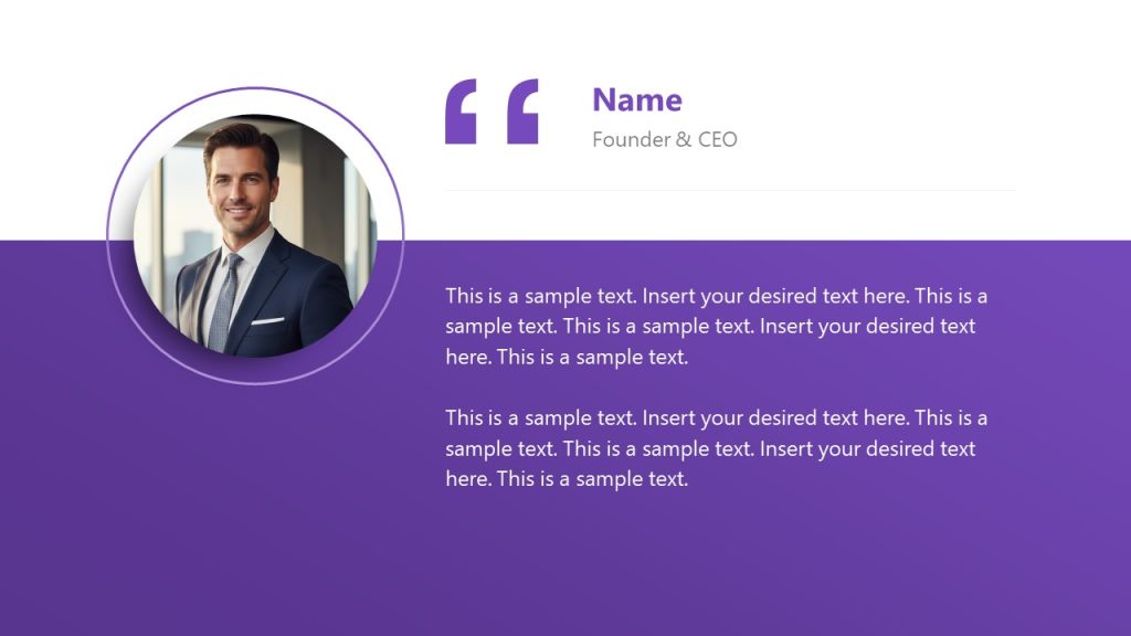 Social Proof Presentation Slide with Name Image and Designation Label ...