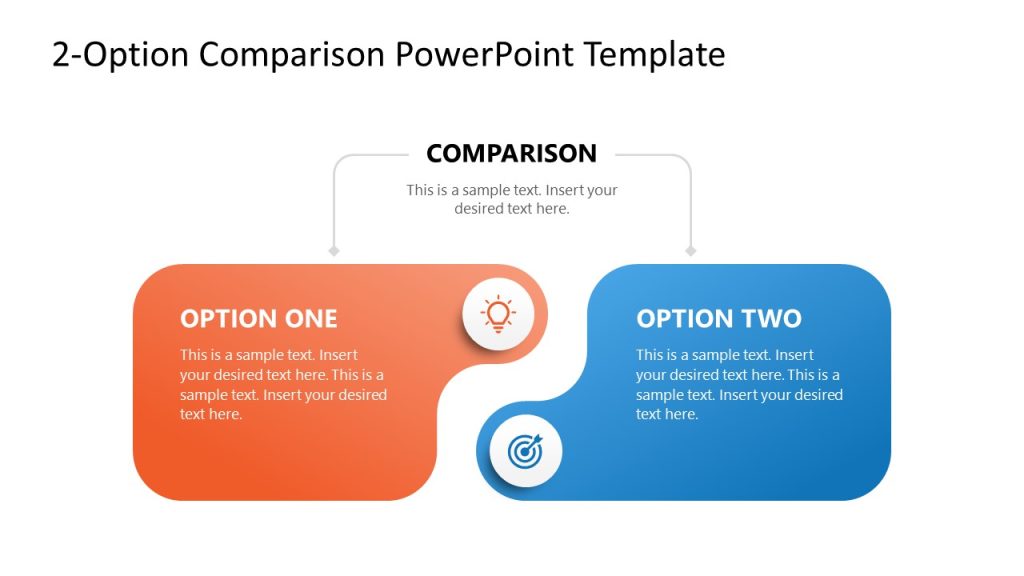 Editable 2-Option Comparison PPT Presentation Template - SlideModel