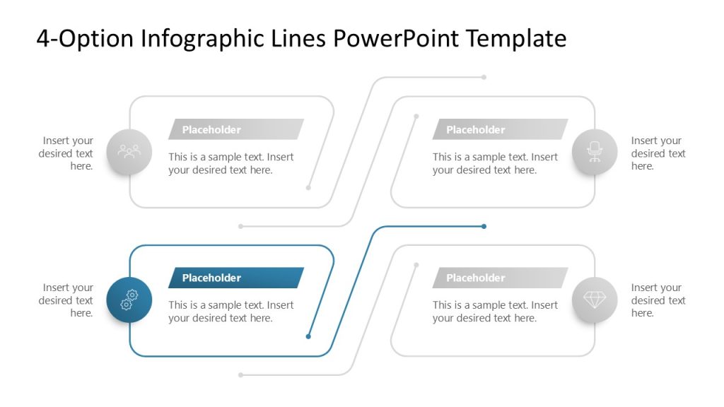 4-Option Infographic Lines Template Layout - SlideModel
