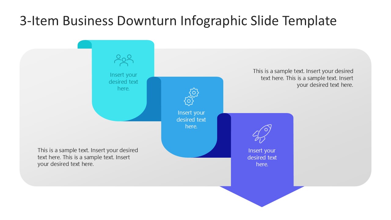 3-Item Business Downturn PowerPoint Template