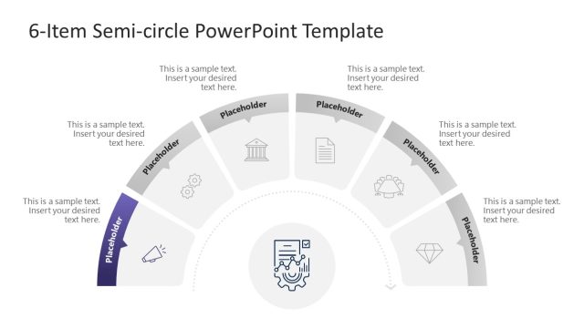 6-Item Semi-circle Diagram Template Design - SlideModel