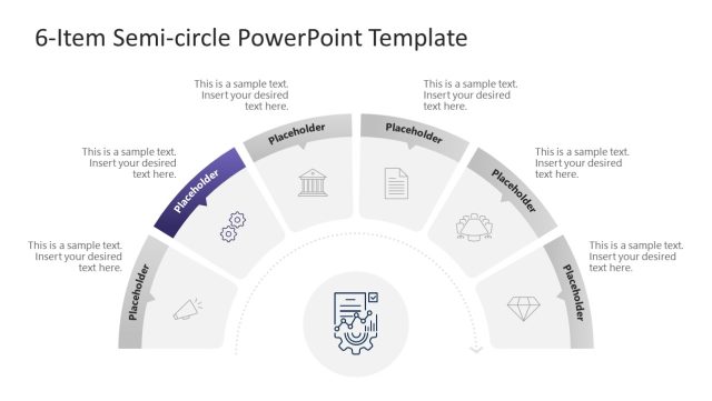 6-Item Semi-circle Diagram Slide Template - SlideModel