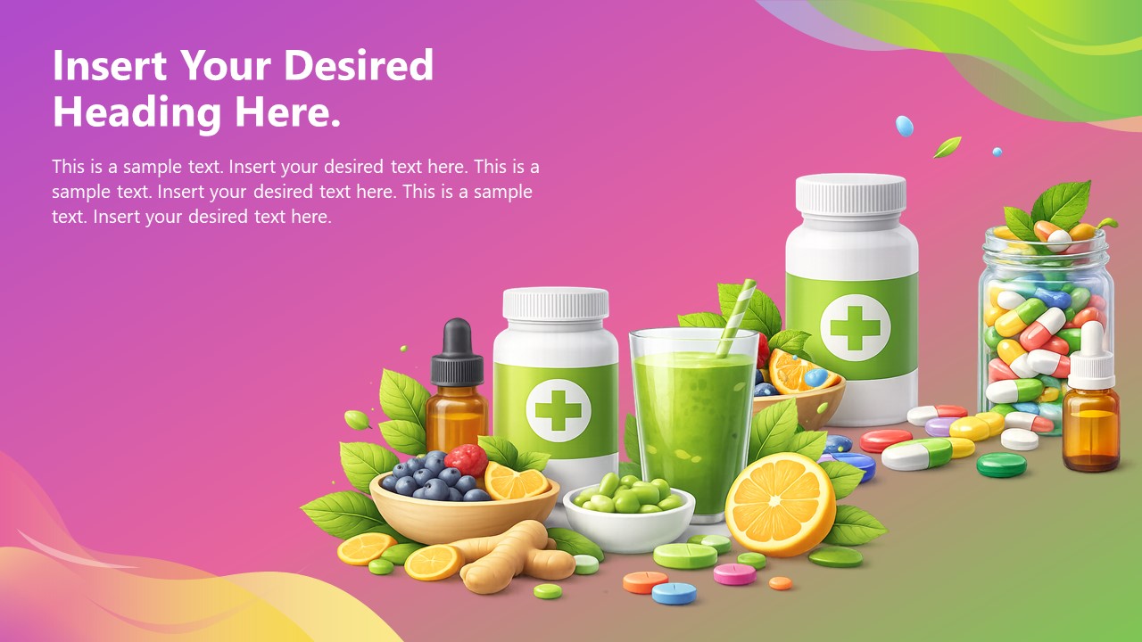 Nutraceutical Presentation Slide with Gradient Background - SlideModel