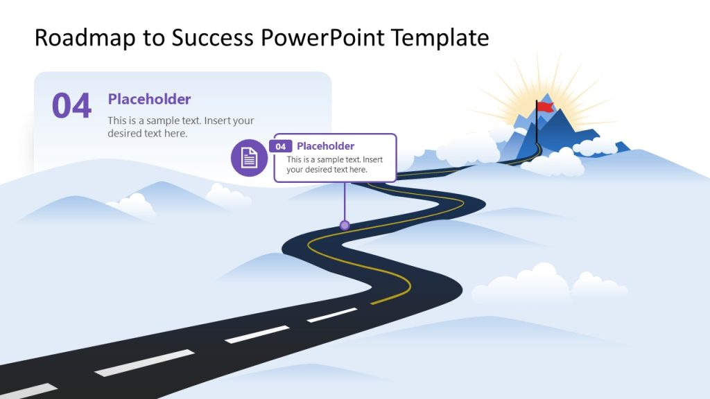 Editable Step 4 Focus Slide - Roadmap to Success PPT Template - SlideModel