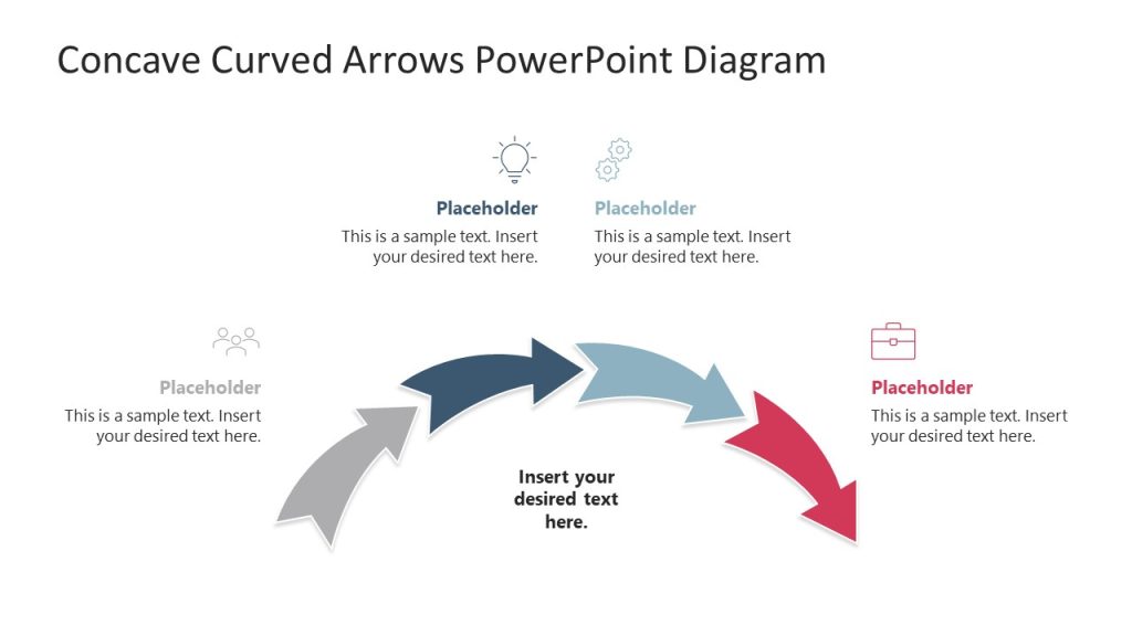 Editable Concave Curved Arrows PPT Diagram - SlideModel