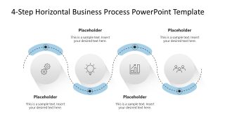 Editable 4-Step Horizontal Business Process PPT Template - SlideModel
