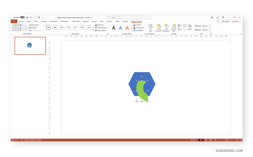 25 merge shapes intersect result powerpoint SlideModel