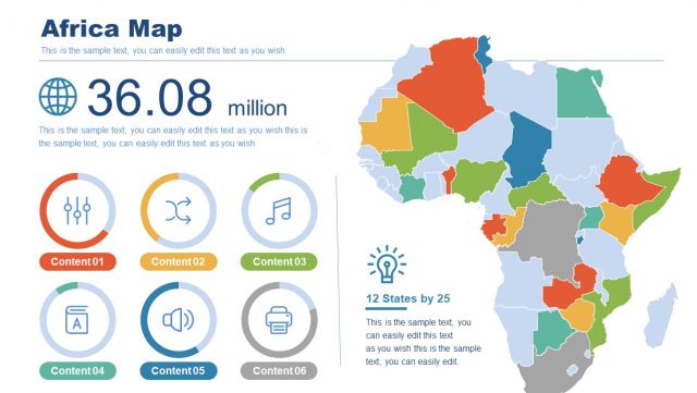 Africa Continent Analysis Map PPT - SlideModel