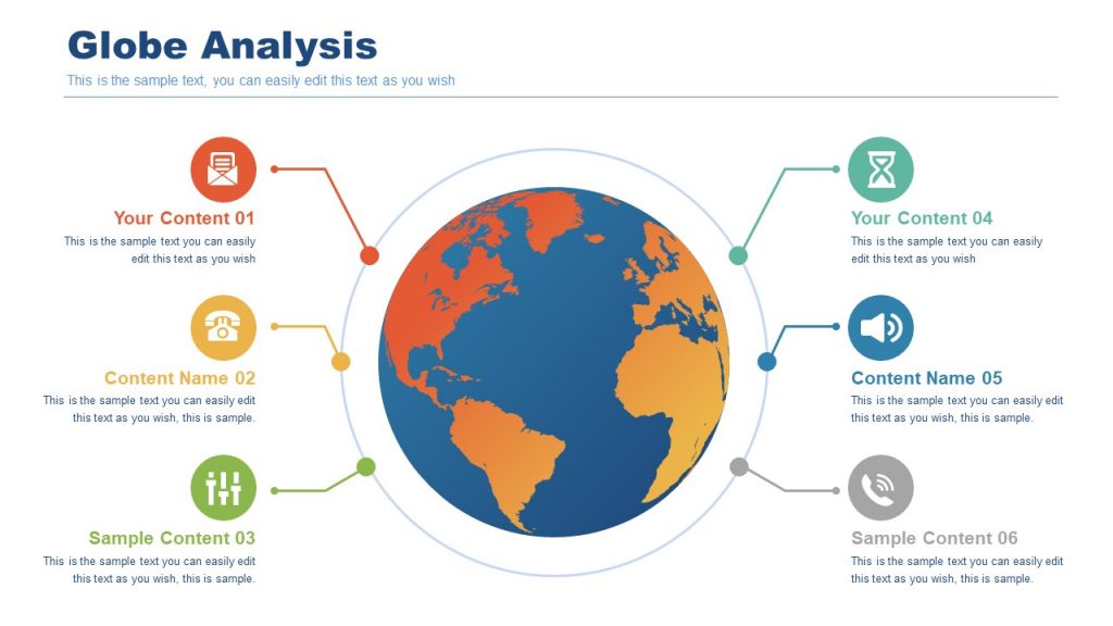 Global Analysis World Global Map Template - SlideModel