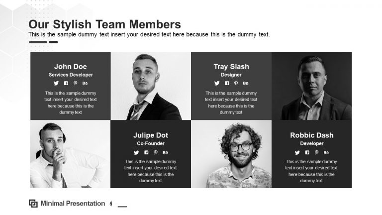 Business Team Portfolio PowerPoint - SlideModel