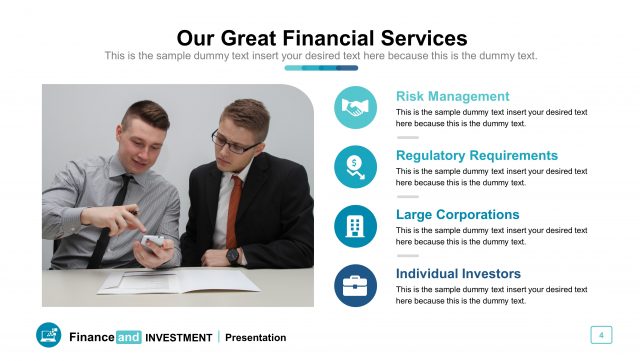 Our Great Financial Services Template - SlideModel