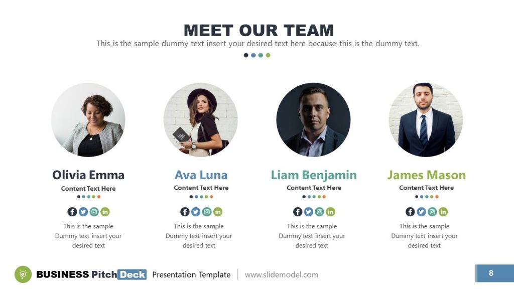 Vision Template Meet the Team - SlideModel