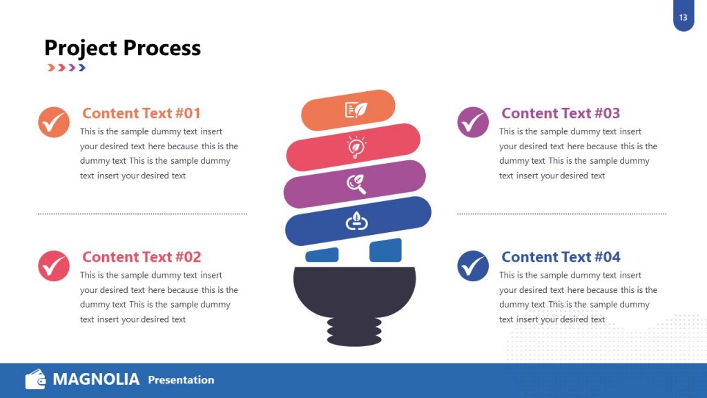 4 Steps Project Process Diagram PPT - SlideModel