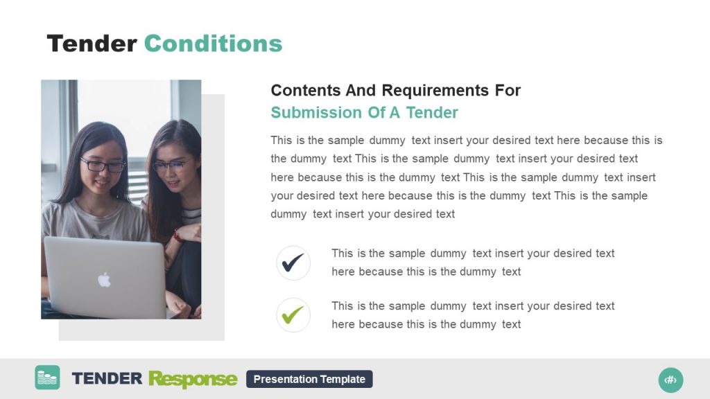 Tender Conditions Slide Design - SlideModel