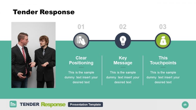 3 Steps Tender Response Template - SlideModel