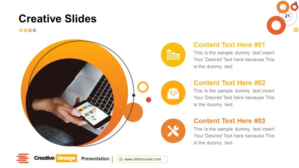 Creative Orange Cutout Image Slide - SlideModel