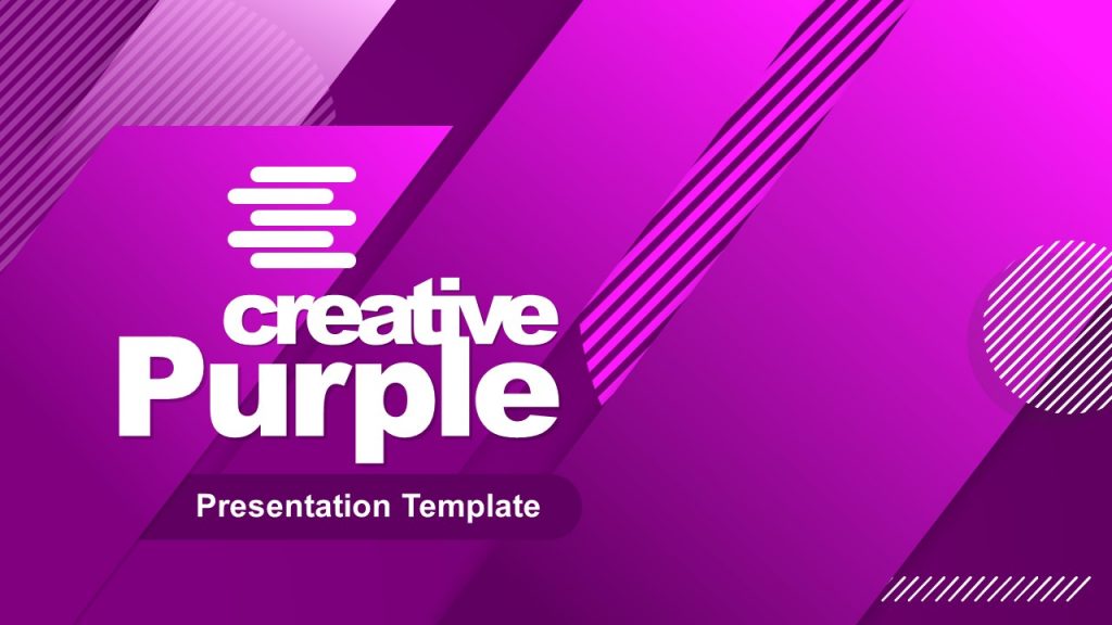 Creative Purple Cover PowerPoint - SlideModel
