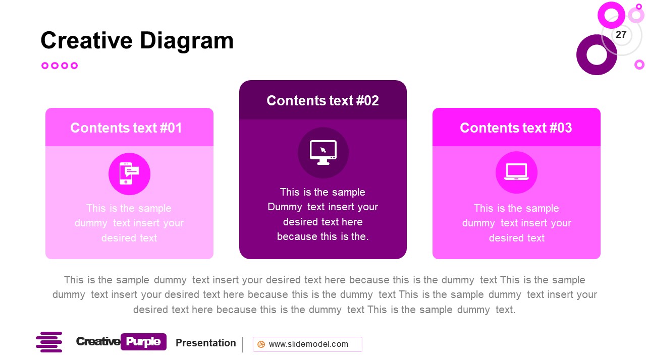 Creative Purple PowerPoint Template - SlideModel