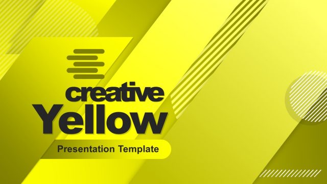 Creative Yellow PowerPoint Cover - SlideModel