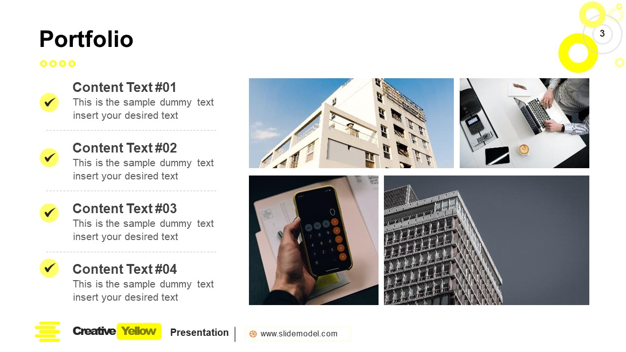 Creative Yellow PowerPoint Template - SlideModel