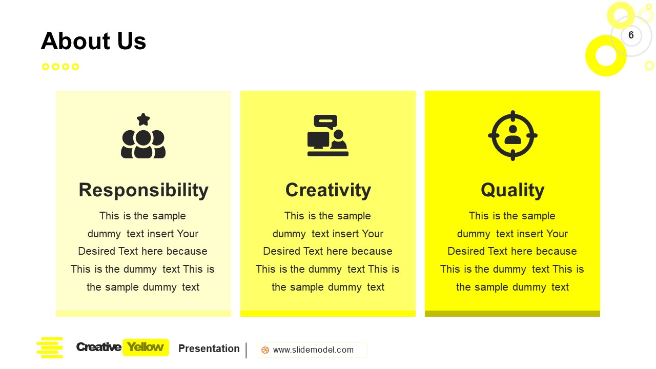 Creative Yellow PowerPoint Template - SlideModel