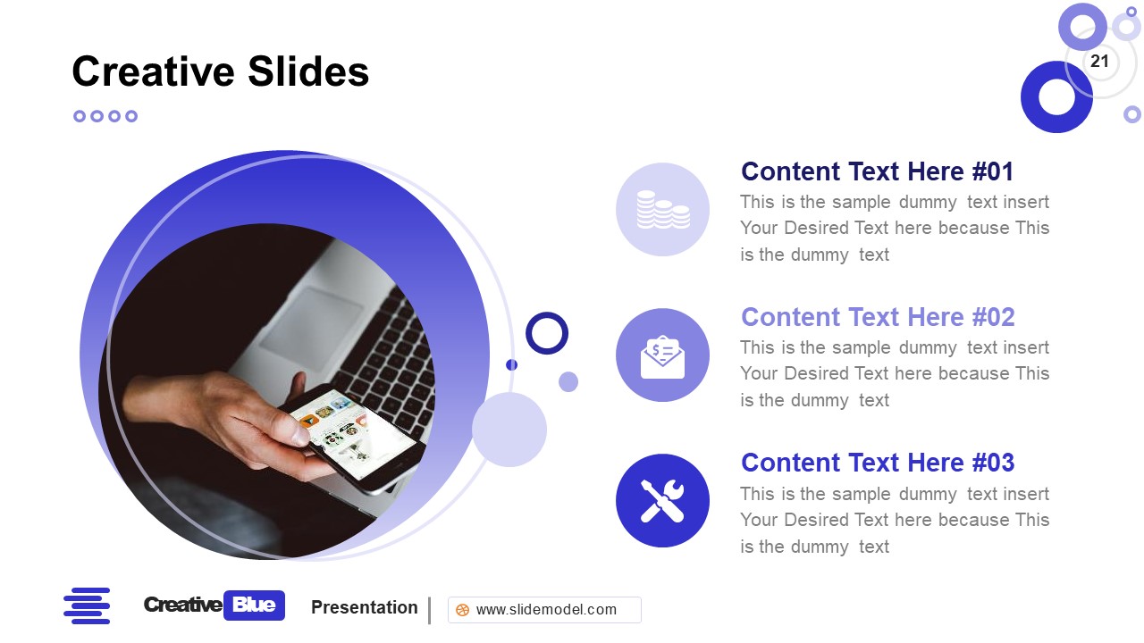 Creative Blue PowerPoint Template - SlideModel