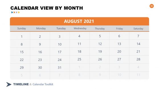 2021 August Calendar PowerPoint Slide - SlideModel