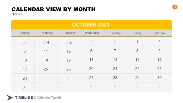 2021 October Calendar PowerPoint Slide - SlideModel