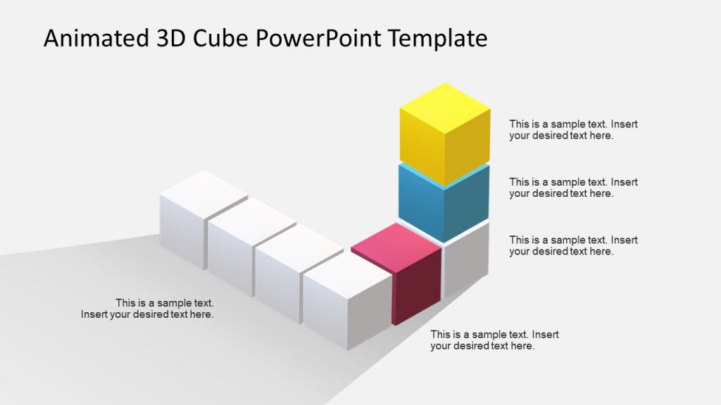 8 Cubes Layout for Step Diagram - SlideModel