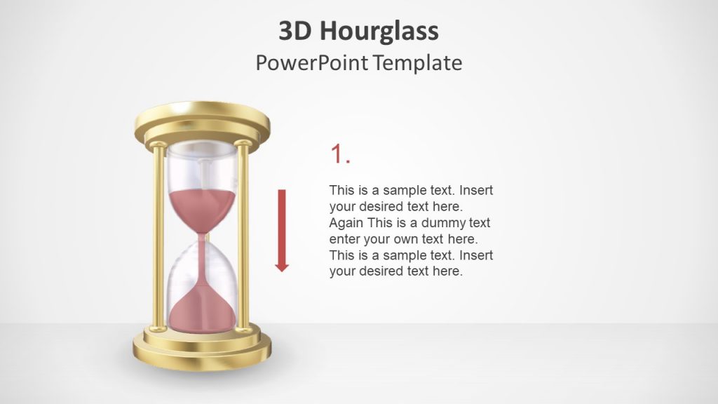 Flat Shapes on 3D Hourglass PPT - SlideModel