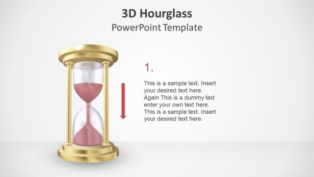 Flat Shapes on 3D Hourglass PPT - SlideModel