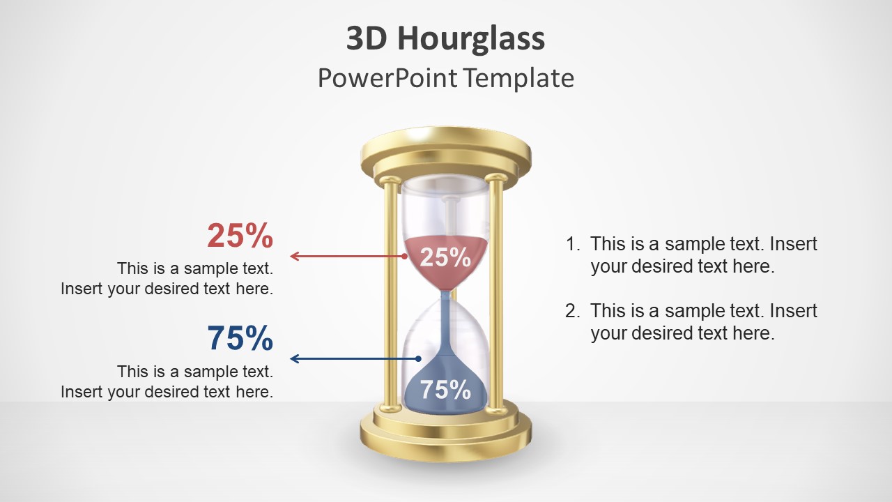 Animated 3D Hourglass PowerPoint Template & Slides