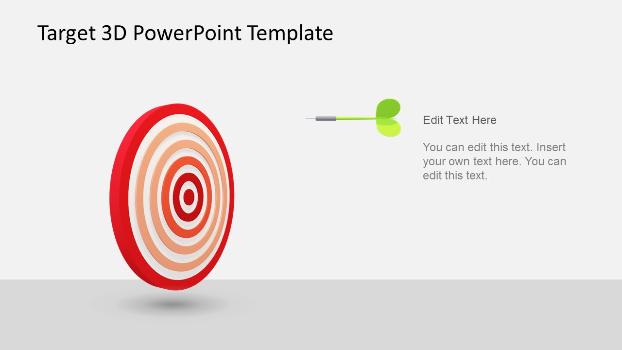 Animated 3D Target PowerPoint Template & Presentation Slides