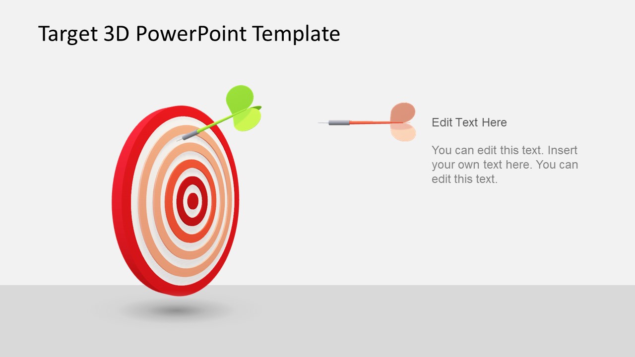 Animated 3D Target PowerPoint Template & Presentation Slides